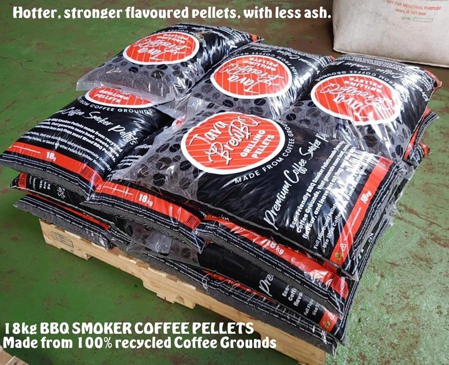 18kg CHARCOAL BBQ Smoker Pellets from Coffee Grounds. ON SPECIAL! Sent to Metro Postcodes only.